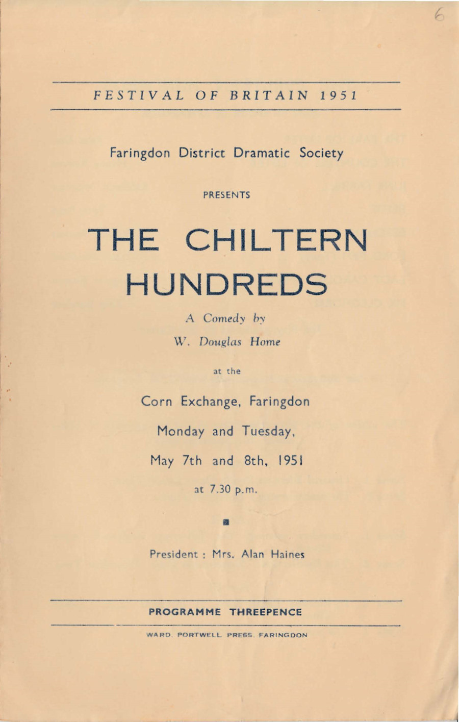 The Chiltern Hundreds 1951 - Faringdon Dramatic Society